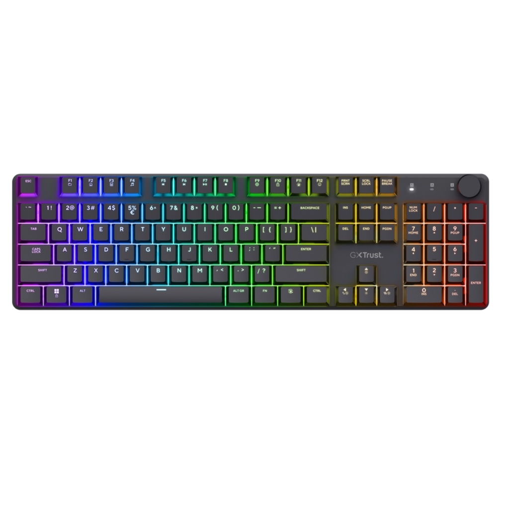 Teclado Gamer trust Gxt 868 Torix Mecanico Negro Inalambrico | Castor Data